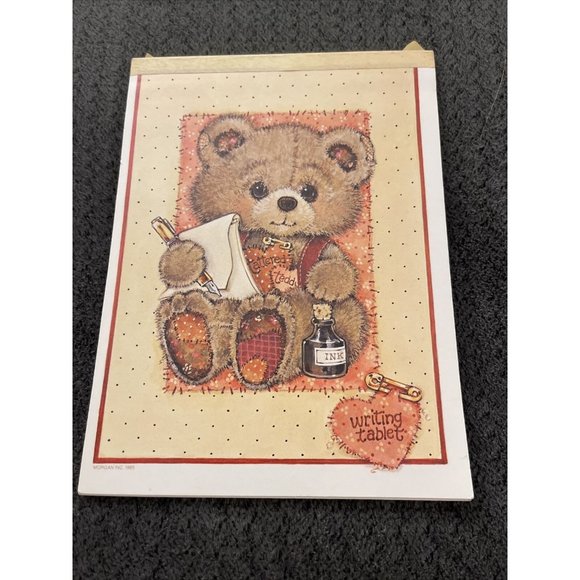 Office | Vintage Tattered Teddies Write Tablet Paper Pad Teddy Bear ...
